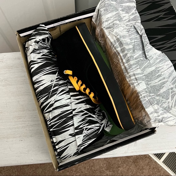 The Hundreds | Shoes | The Hundreds Garfield Johnson Mid Black And Gold ...